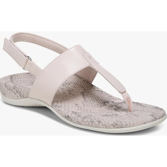 Vionic | Shoes | Vionic Tala Pebbled Leather T Strap Comfort Sandals ...
